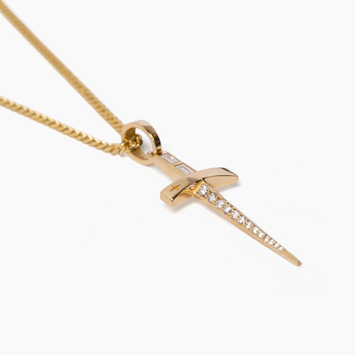Large Diamond Dagger Pendant – For Ever FJ